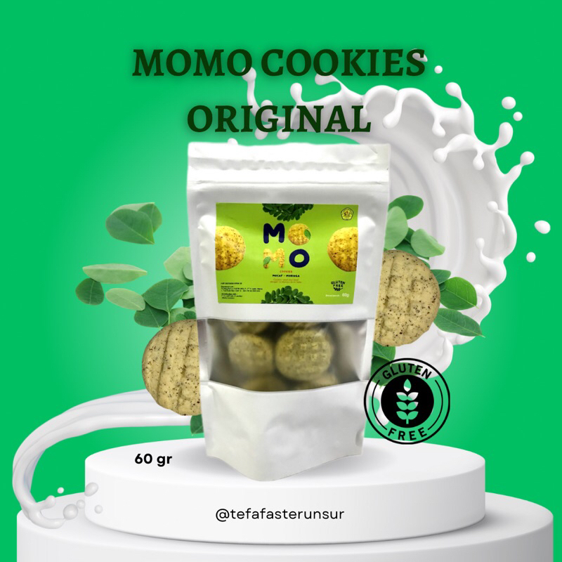 Jual MOMO Cookies Original / Cookies Kelor Original 60gr | Shopee Indonesia