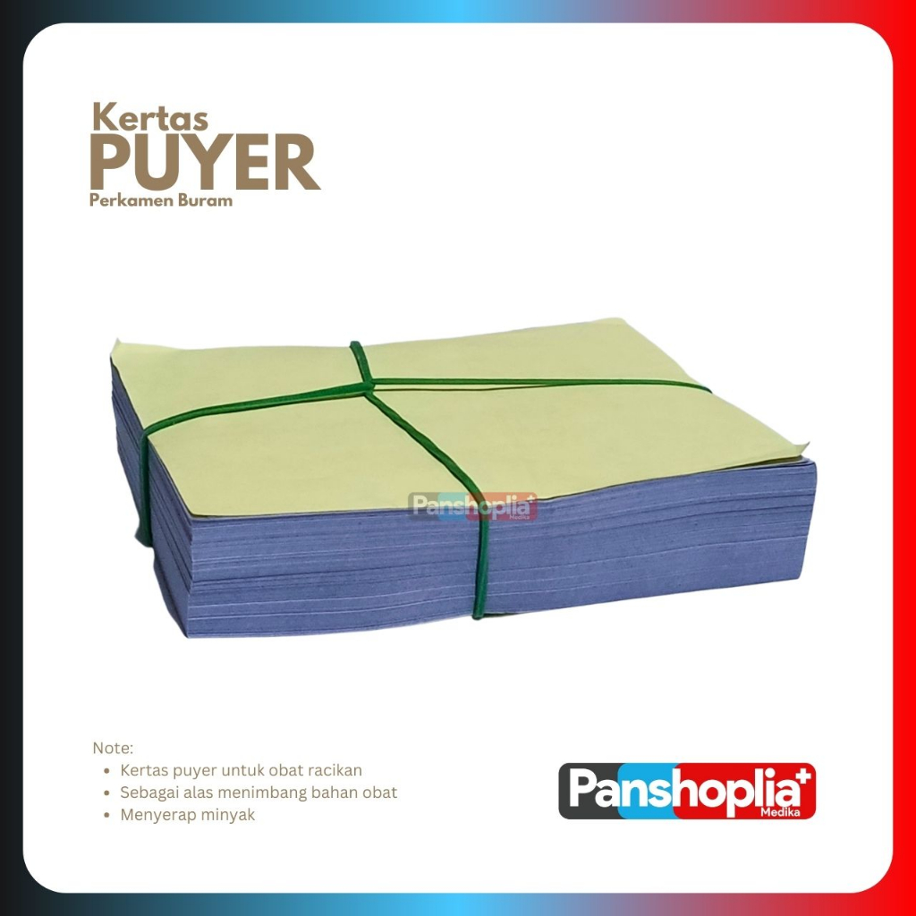 Jual Kertas Perkamen Buram 1/2 Pack atau Kertas Puyer Obat 1/2 Pack ...