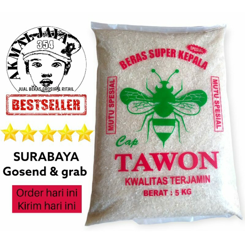 Jual BERAS CAP TAWON 5 KG | Shopee Indonesia