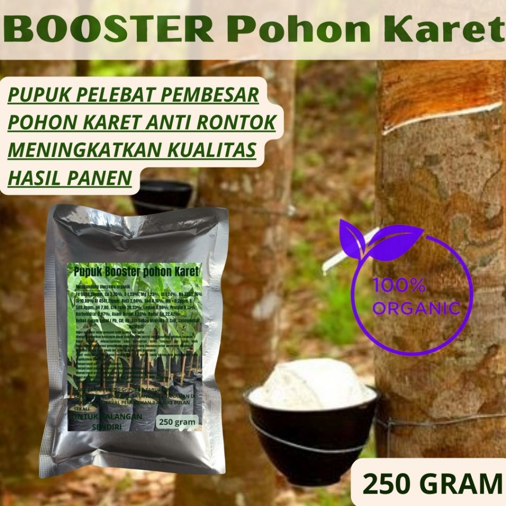Jual Pupuk organik booster perangsang dan pelebat pohon karet agar cepat berbuah tidak mudah ...