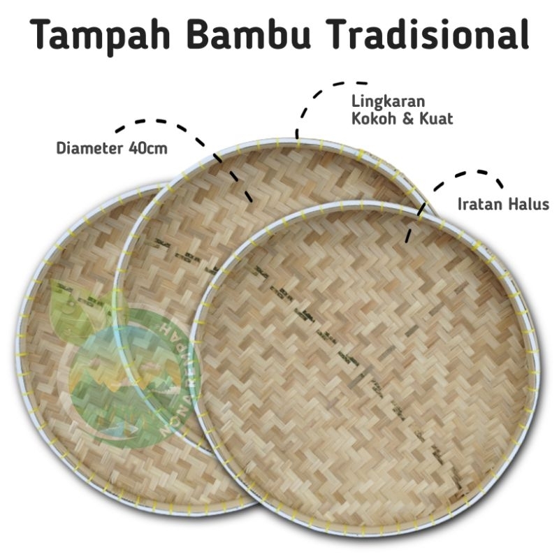 Jual Tampah Bambu Tradisional Diameter 40cm | Shopee Indonesia