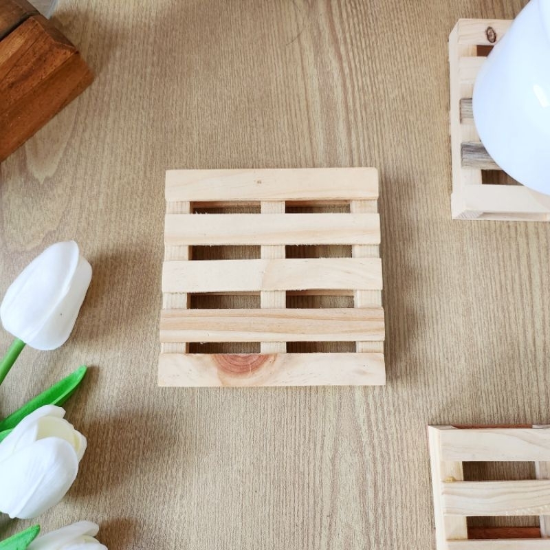 Jual tatakan kayu/ tatakan gelas kayu/ props foto/ wooden coasters ...