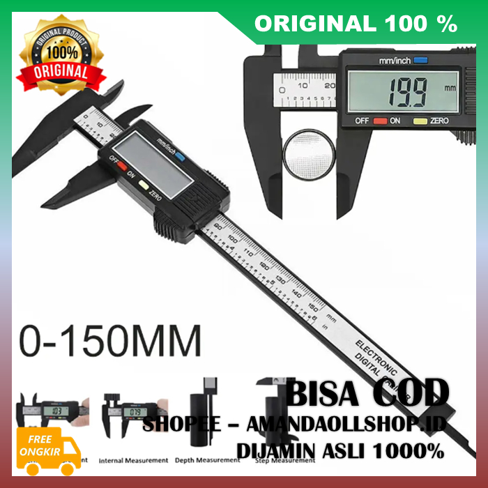 Jual Sigmat Digital Vernier Jangka Sorong Sigmat Digital Stainless Vernier Caliper Alat Ukur ...