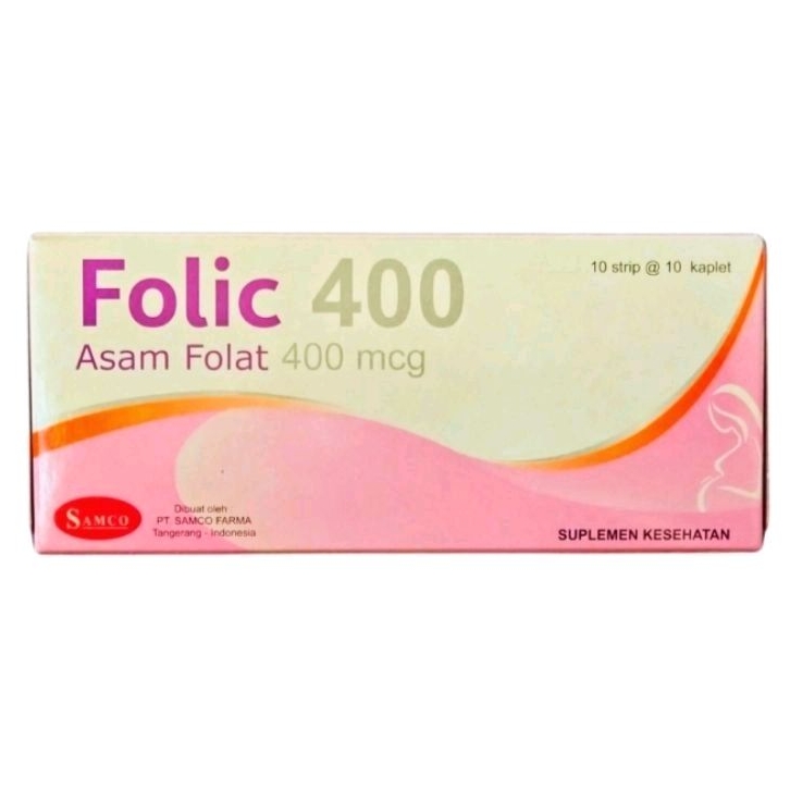 Jual FOLIC 400 - Asam Folat 400mcg (100's /Dus) | Shopee Indonesia