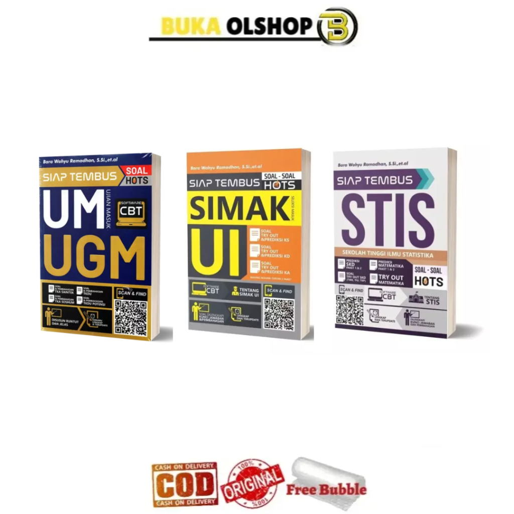 Jual Siap Tembus UM UGM STIS SIMAK UI Buku Ujian Masuk UGM UI STIS ...