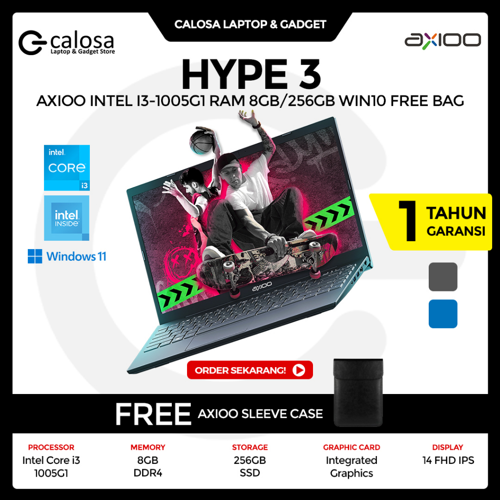 Jual Axioo Hype 3 Intel Core i3 1005G1 RAM 16GB / 8GB SSD 256GB Windows 11 - Laptop Mybook ...