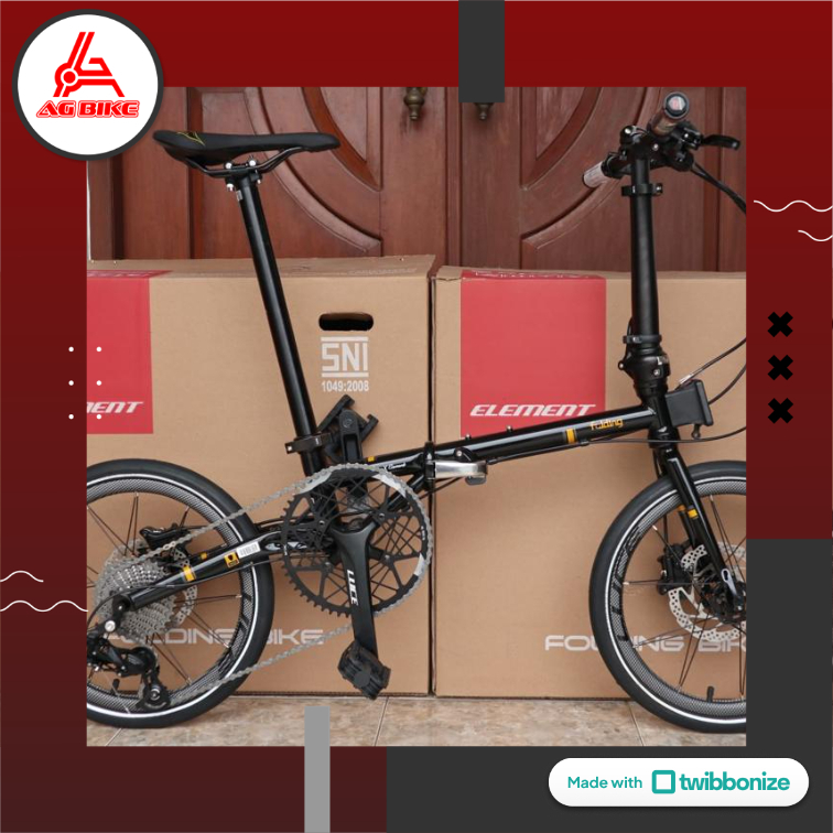 Jual Sepeda Lipat Element Gust X 16 Inch Chromolly 10 Speed | Shopee ...