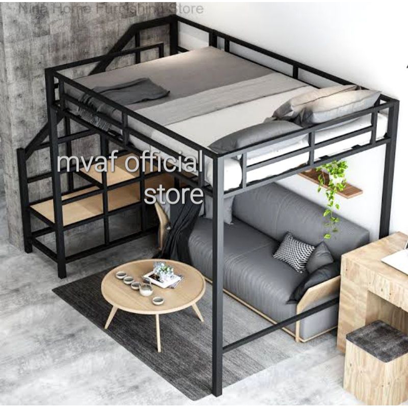 Jual Mezzanine ranjang tingkat besi Minimalis loft upper bunk bed ...