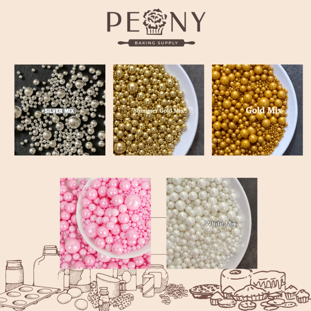 Jual SPRINKLE KUE 5 HIASAN KUE MUTIARA MIX 50 GR DAN 10 GR | Shopee ...