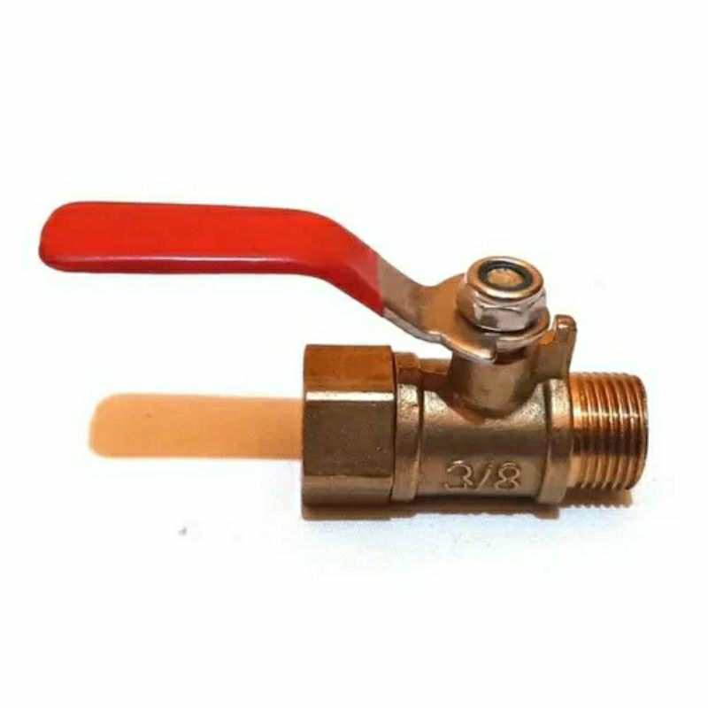 Jual Ball Valve Kuningan 3/8" Stop Kran Drat Luar Dalam | Shopee Indonesia