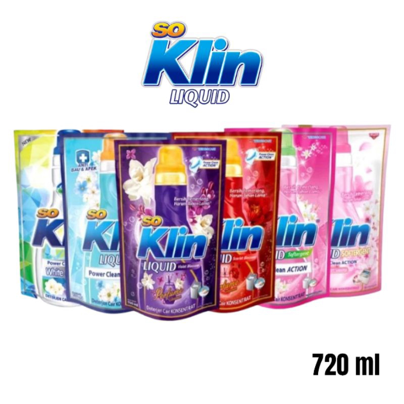 Jual SO KLIN LIQUID | Detergent Cair | Detergent Liquid Pouch 700ml ...