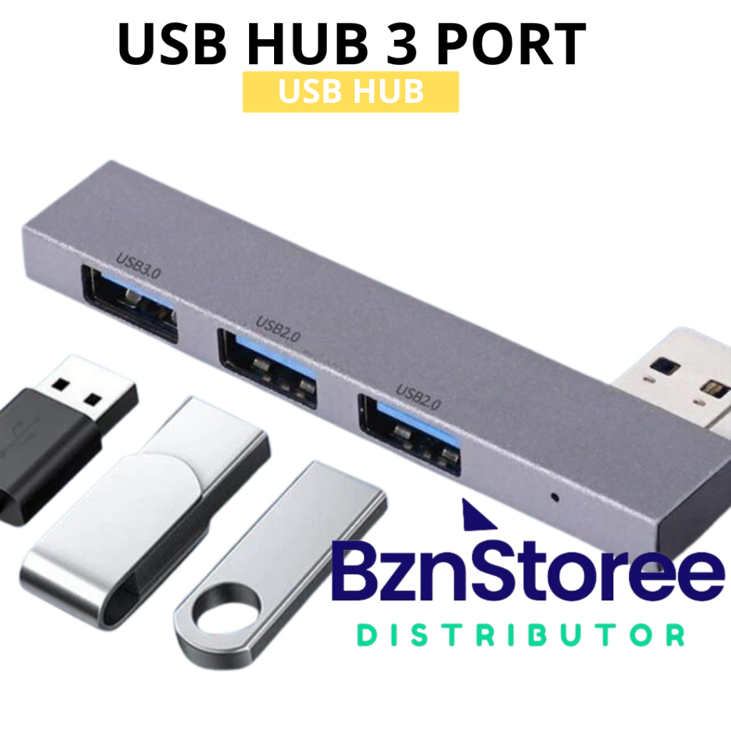 Jual USB 3.0 Hub 3in1 Hub USB 3port Extended Plug Portable Splitter ...