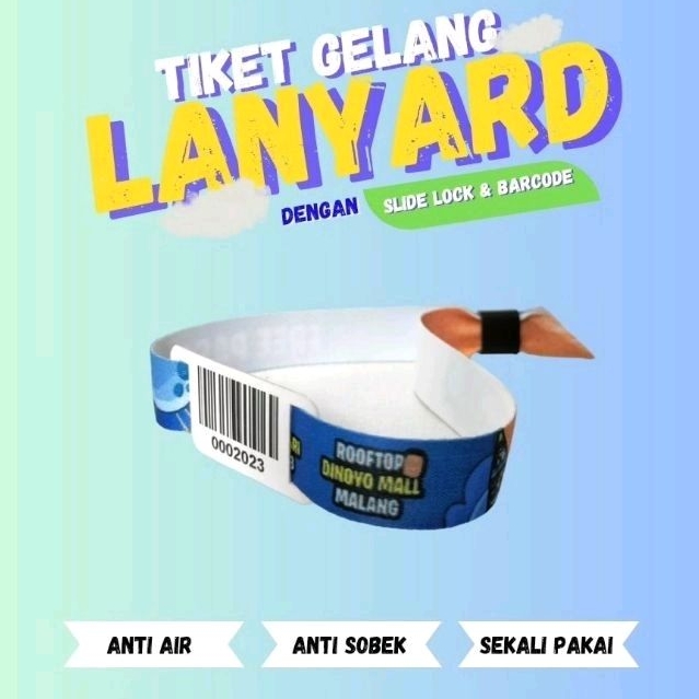 Jual GELANG EVENT / GELANG TIKET LANYARD PVC CUSTOM Minimal Order 50 ...