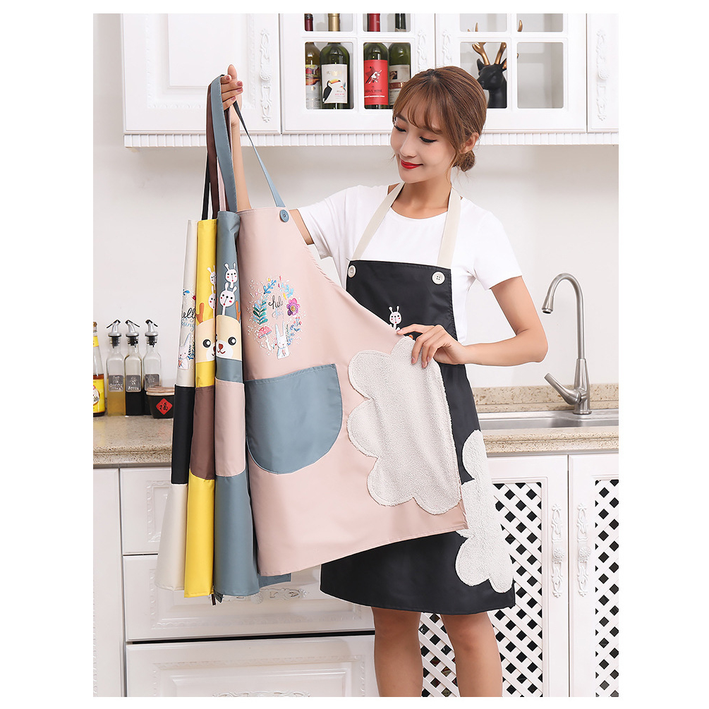 Jual Apron Celemek Anti Air Apron Waterproof Celemek Masak Bahan Kain ...