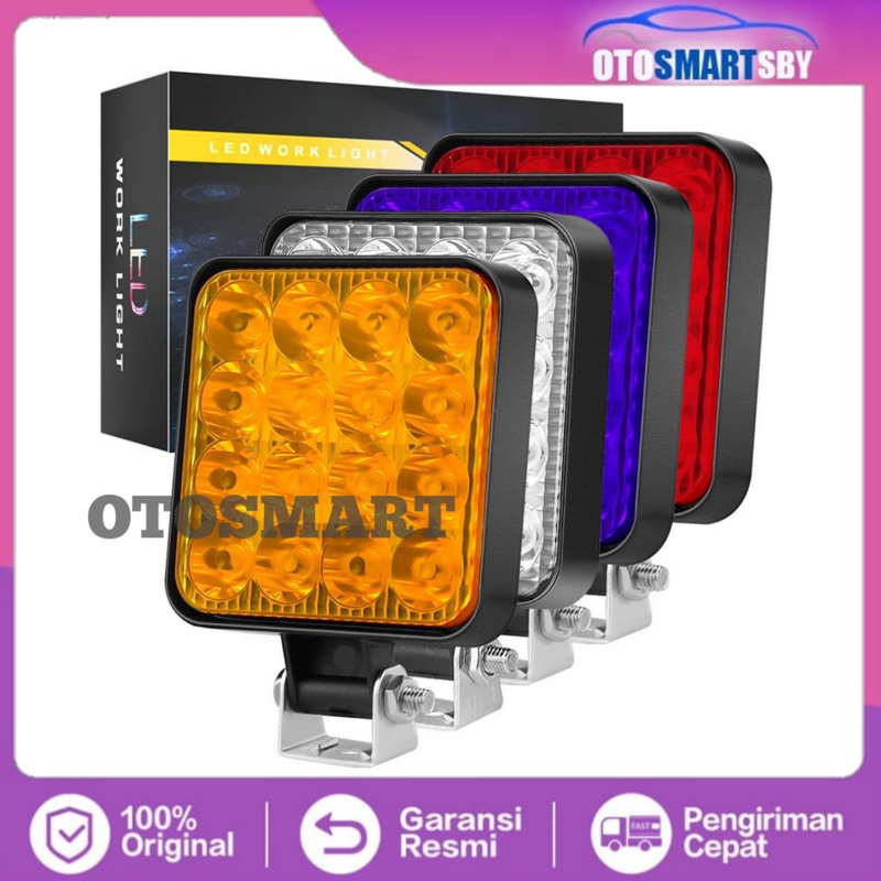 Jual Lampu Tembak Sorot LED Worklight 16 Mata 12V Kotak Mini Lampu ...