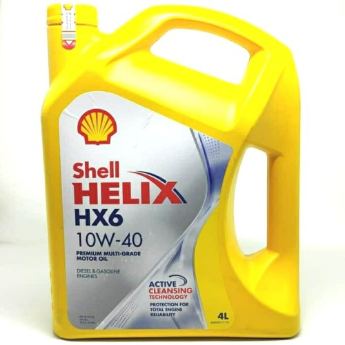 Jual OLI Shell helix HX6 10W-40 ORIGINAL HX6 4 LITER | Shopee Indonesia