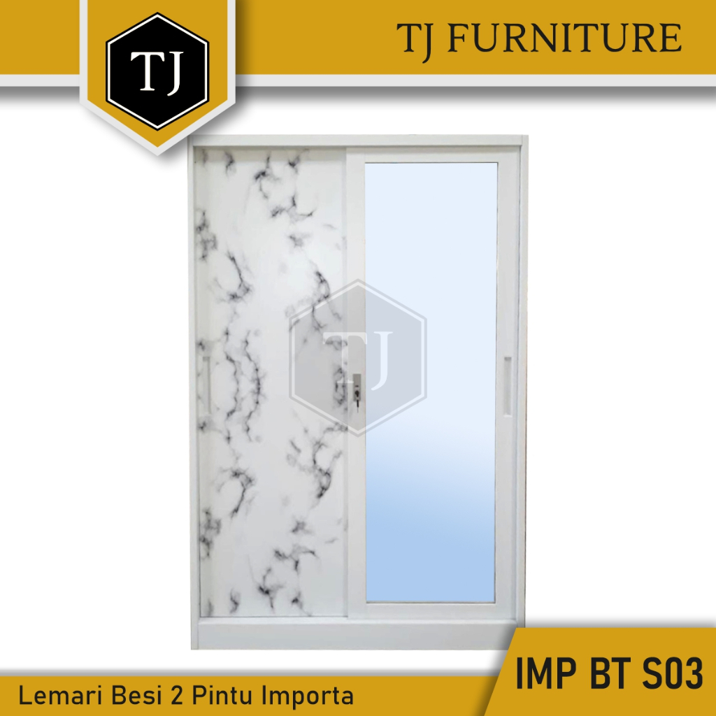 Jual Importa Lemari Pakaian Besi Lemari Baju Minimalis 2 Pintu Sliding IMP BT S03 | Shopee Indonesia