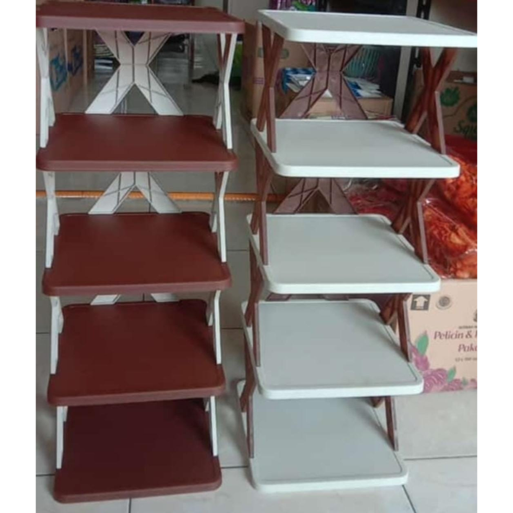 Jual Rak Sepatu 5 Susun / Rak Serbaguna Plastik / Tempat Penyimpanan ...