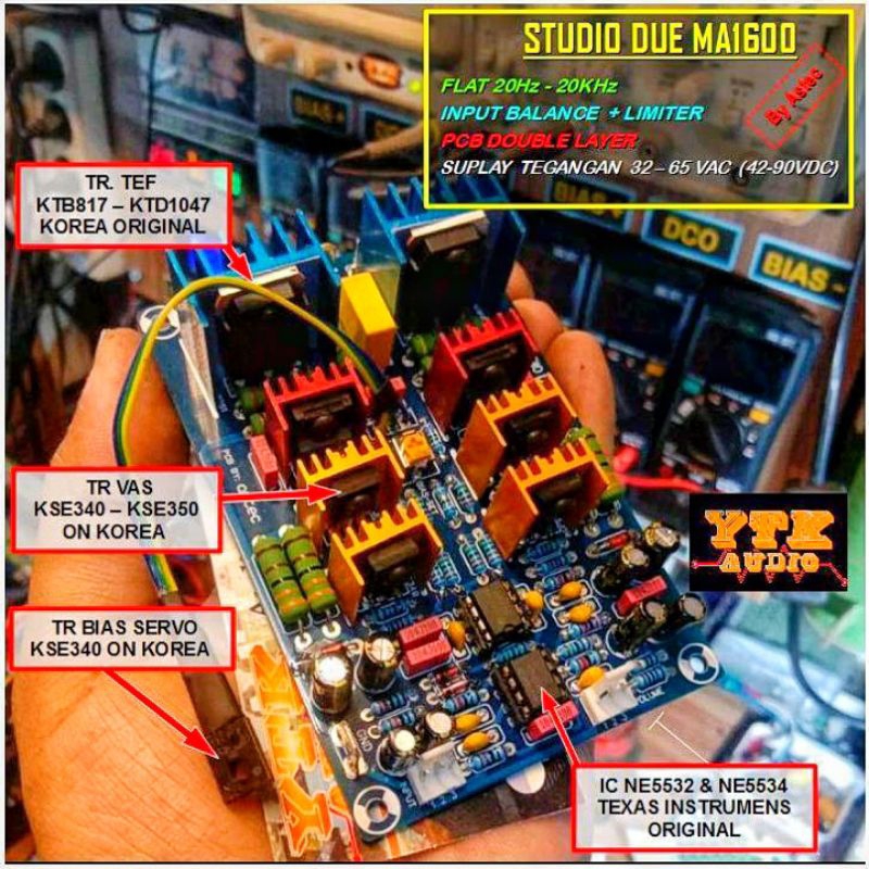 Jual KIT Driver Power Amplifier STUDIO DUE MA1600 ( Clone Power buildup ) | Shopee Indonesia