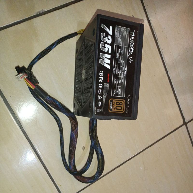 Jual PSU Raidmax Thunder V2 735W 80+ bronze 735 watt | Shopee Indonesia