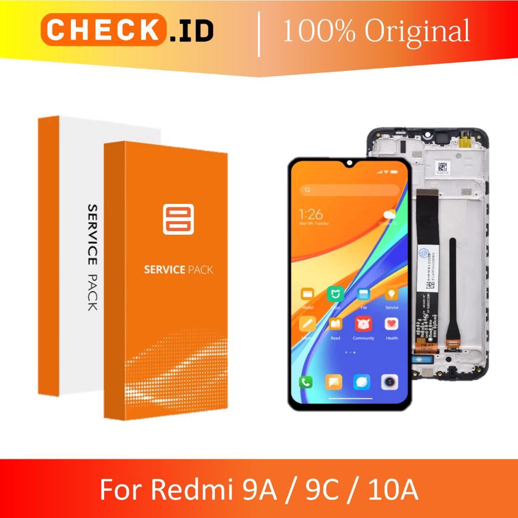 Jual [ CHECK.ID ] LCD + FRAME XIAOMI REDMI 9A / 9C / 10A ORIGINAL ...