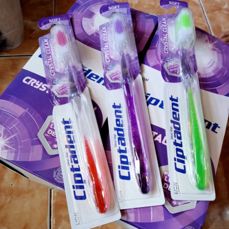 Jual Ciptadent Sikat Gigi Crystal Clean 3Pcs | Shopee Indonesia