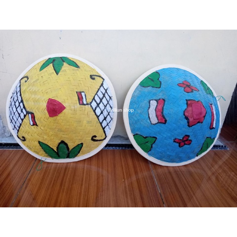 Jual BEST SELLER!!! Caping Petani Motif Unik Topi Caping anak Lukis ...