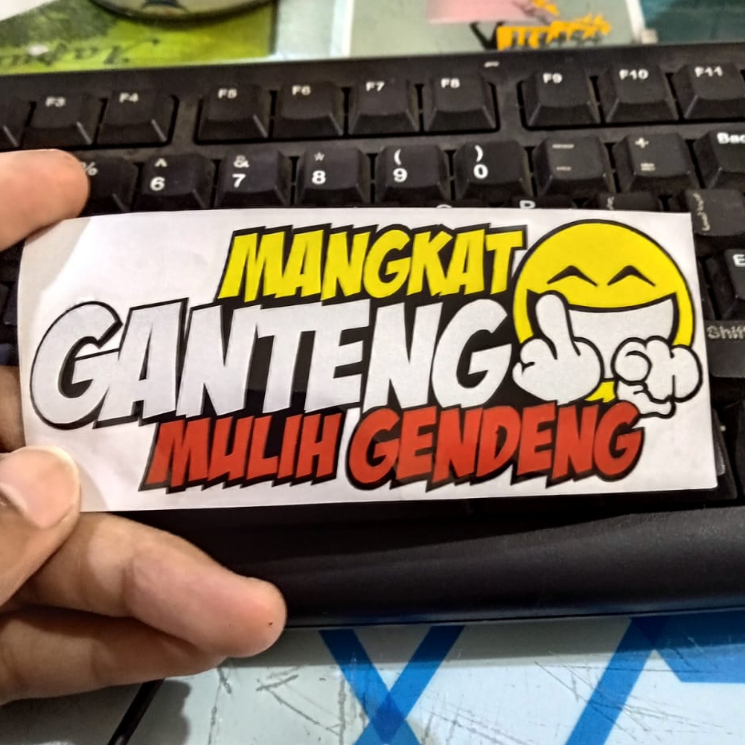 Jual stiker mangkat ganteng mulih gendeng | Shopee Indonesia