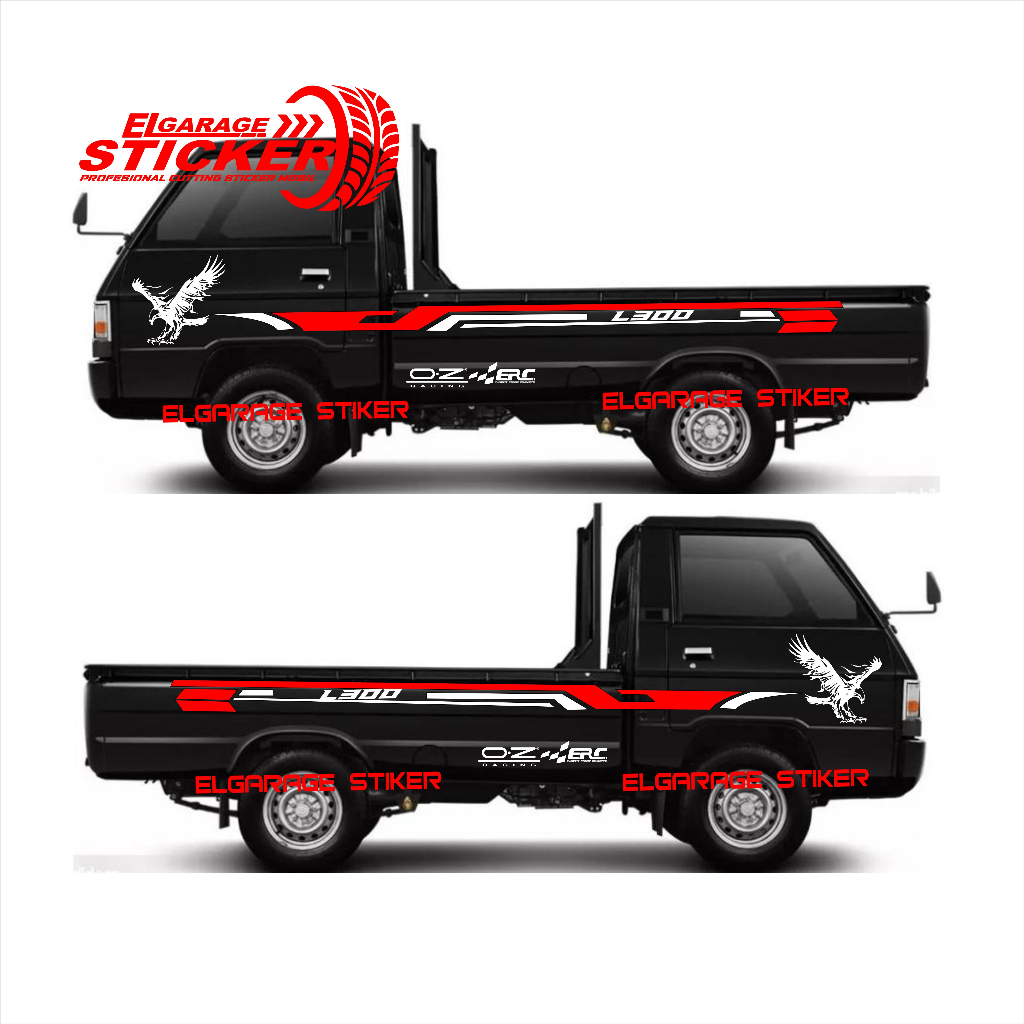 Jual stiker mobil pick up mitsubhisi l300 cutting stiker variasi body ...