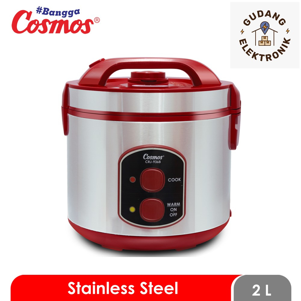 Jual COSMOS CRJ-9368 Magic Com / Rice Cooker 2 Liter (Stainless Steel ...