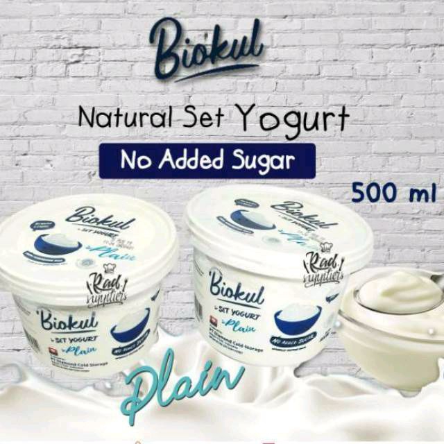 Jual Biokul Natural Set Yogurt Plain 500mL, Kemasan Mini Praktis ...