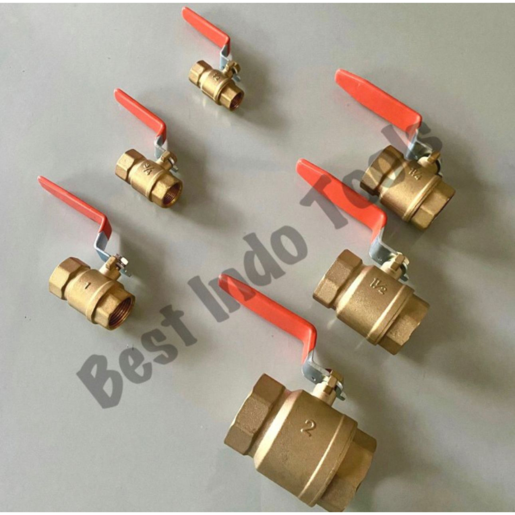 Jual BALL VALVE 1/2" 3/4" 1" INCH INCI STOP KRAN KERAN AIR KUNINGAN BOLA 0.5" 0,5" 0.75" 0,75 ...