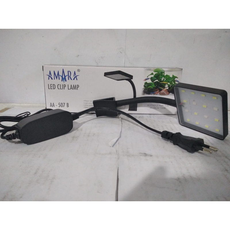 Jual AMARA 5W Putih Biru Lampu Jepit Mini Tank 20-40cm LED Mini Clip ...