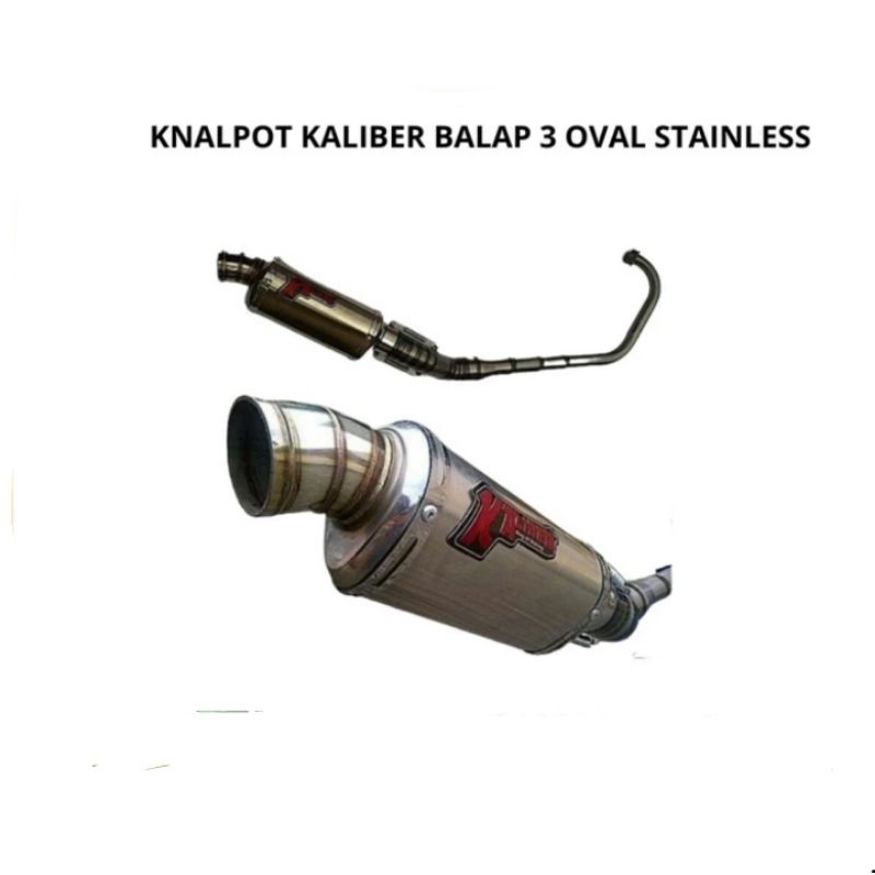 Jual KNALPOT RACING BALAP KALIBER 3 OVAL STAINLESS SATRIA FU | Shopee ...