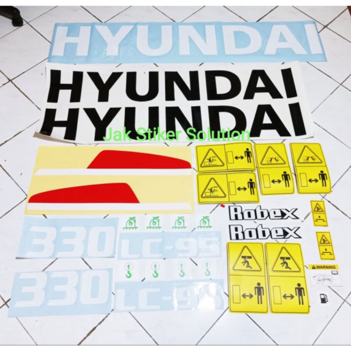 Jual STICKER ALAT BERAT STIKER Excavator Hyundai 330LC-9S BAHAN ...
