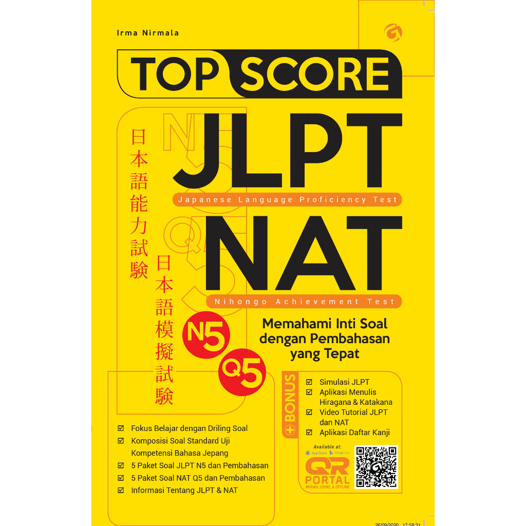 Jual TOP SCORE JLPT - NAT JAPANESE LANGUAGE PROFICIECY TEST NIHONGO ...