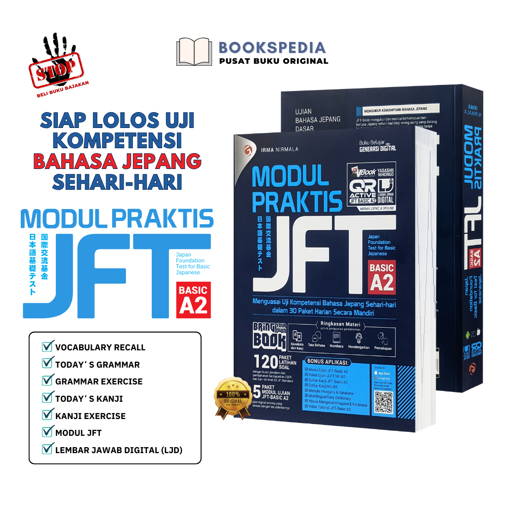 Jual Buku Uji Kompetensi Bahasa Jepang - Modul Praktis JFT Basic A2 | Shopee Indonesia