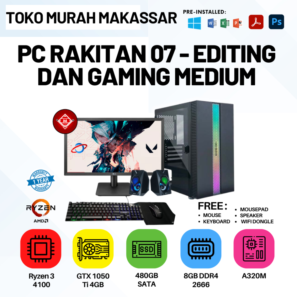Jual PC RAKITAN 07 - EDITING DAN GAMING MEDIUM / PC RAKITAN GAMING ...