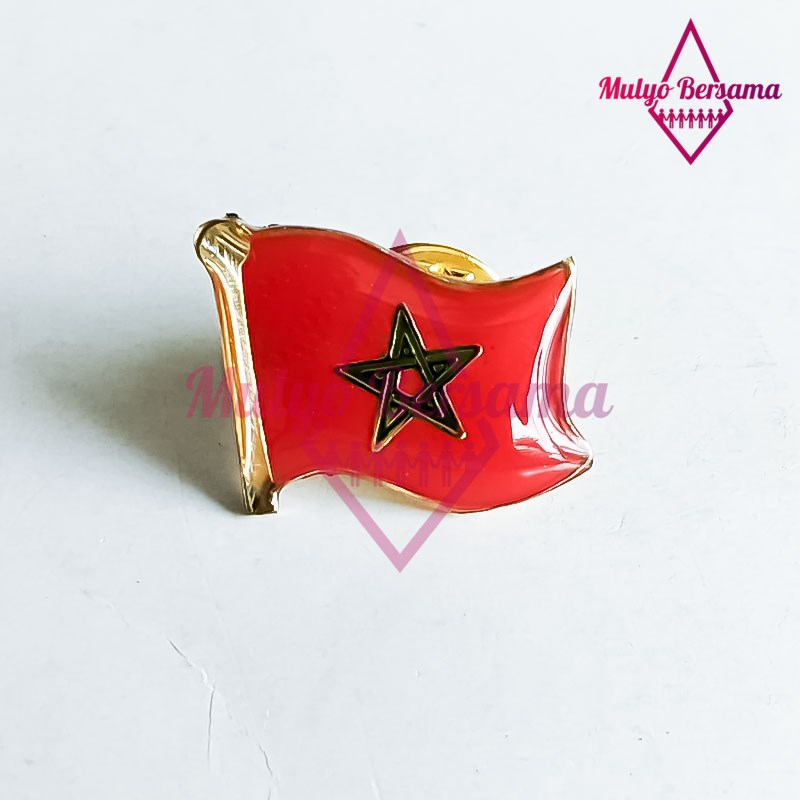 Jual Pin Flag Maroko Flag Pin Maroko Pin Bendera Negara Maroko - Mulyo ...
