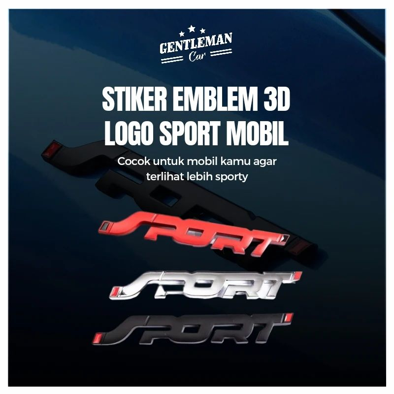 Jual Stiker Emblem Timbul Logo Sport Mobil Universal Car Sticker Body ...