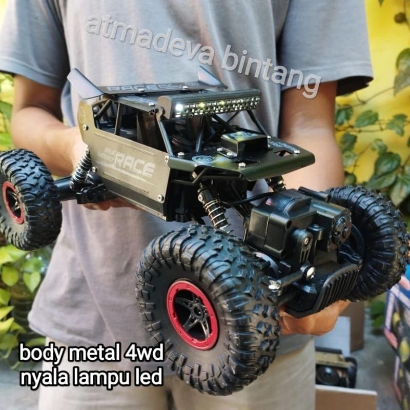 Jual Mainan Mobil Remote RC Offroad Jeep Big foot Monster 4WD | Shopee ...