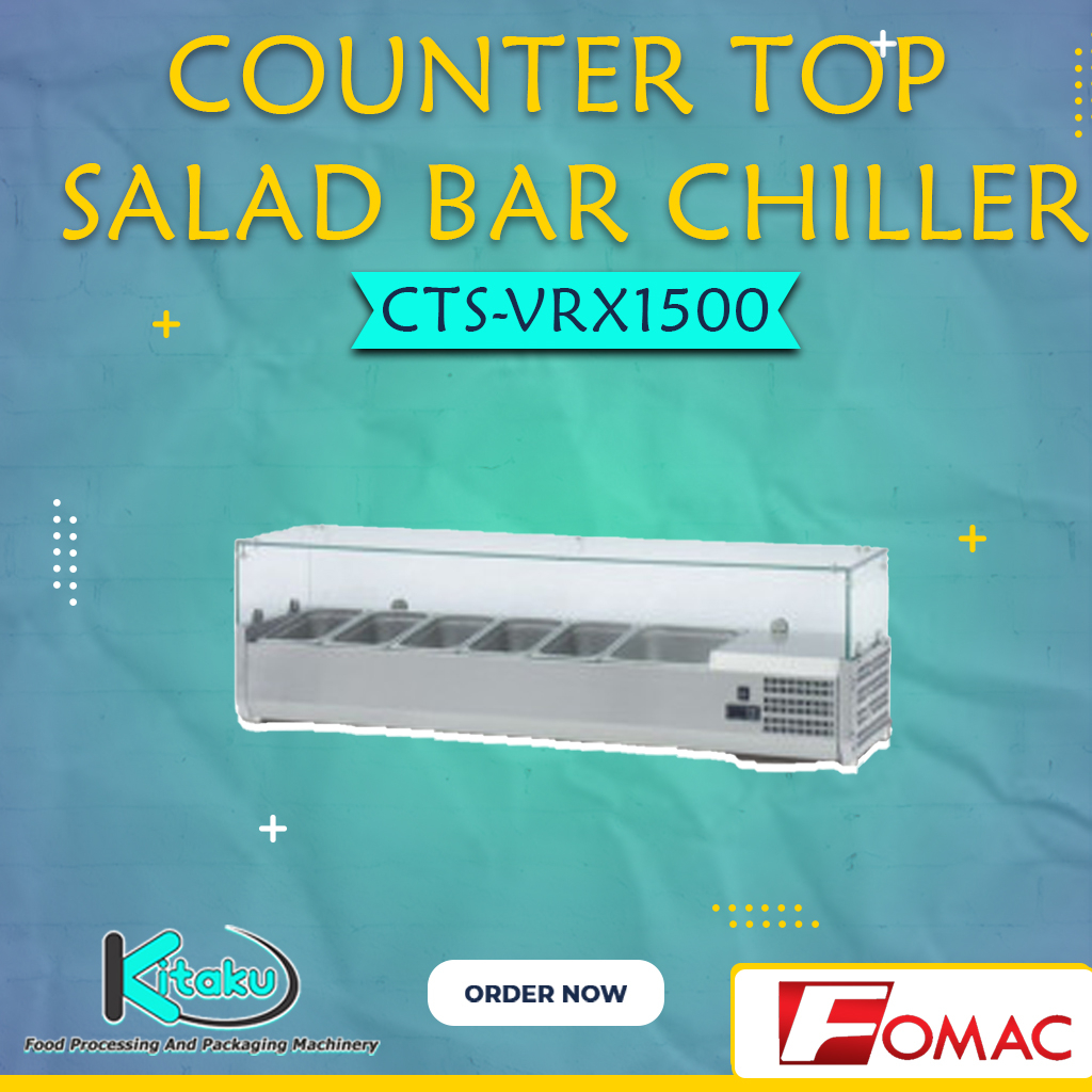Jual Mesin Counter Top Salad Bar Chiller CTS-VRX1500 Fomac | Shopee ...