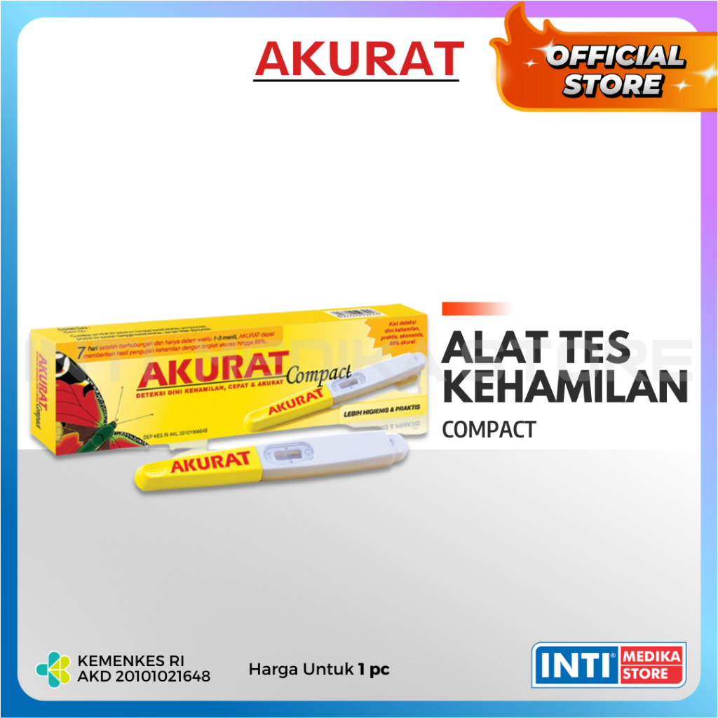 Jual AKURAT - Alat Test Uji Kehamilan COMPACT | Test Pack Hamil ...