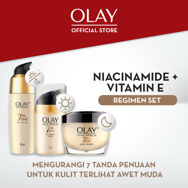 Jual Olay Total Effects Paket Skincare Niacinamide Serum Perawatan Anti ...