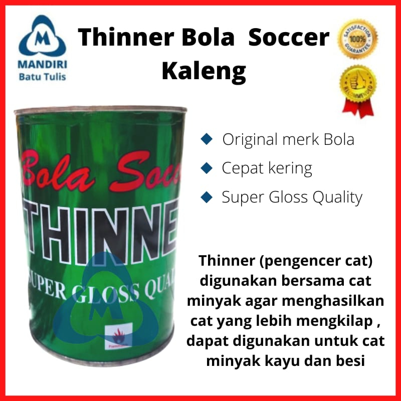 Jual THINNER BOLA SOCCER kaleng - Thiner B - Pengencer Cat - Tiner Gloss | Shopee Indonesia