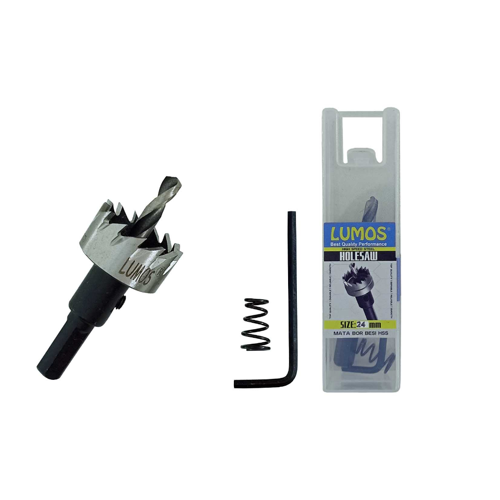 Jual Hole Saw HSS LUMOS 24mm / HoleSaw Besi 24mm / Mata Bor Besi 24 mm ...