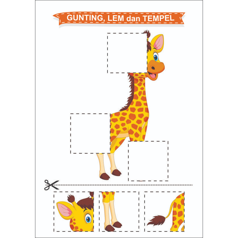 Jual Lembar Aktivitas Anak Gunting Lem dan Tempel - Lembar Belajar anak ...