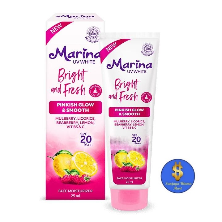 Jual Marina UV White Bright&Fresh Face Moisturizer SPF 20PA++ 25ml ...