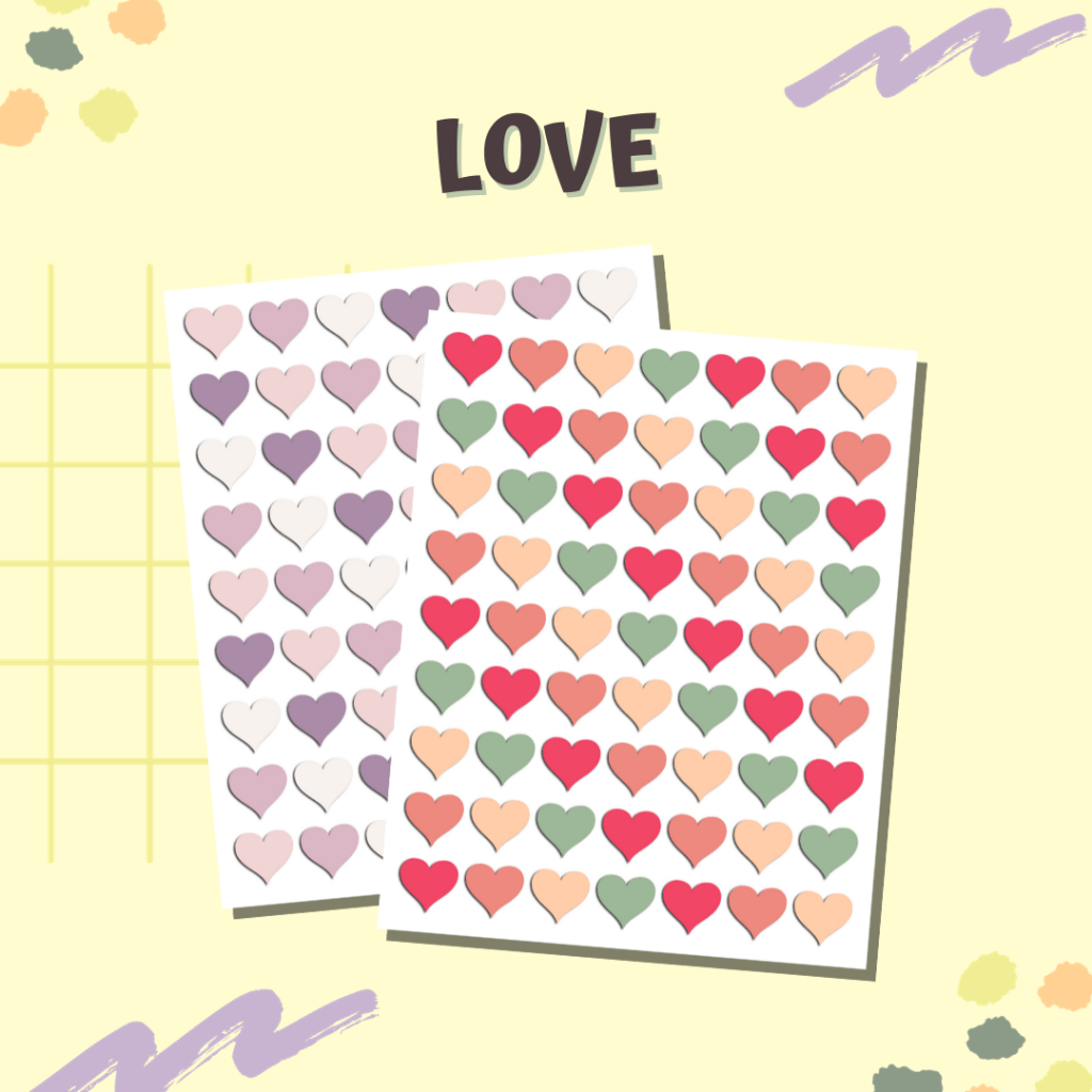 Jual Sticker Love / Stiker Love / Heart / Hati Aesthetic / Stiker Love ...