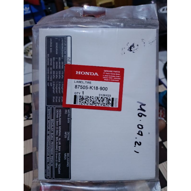 Jual stiker label tekanan ban Verza original | Shopee Indonesia